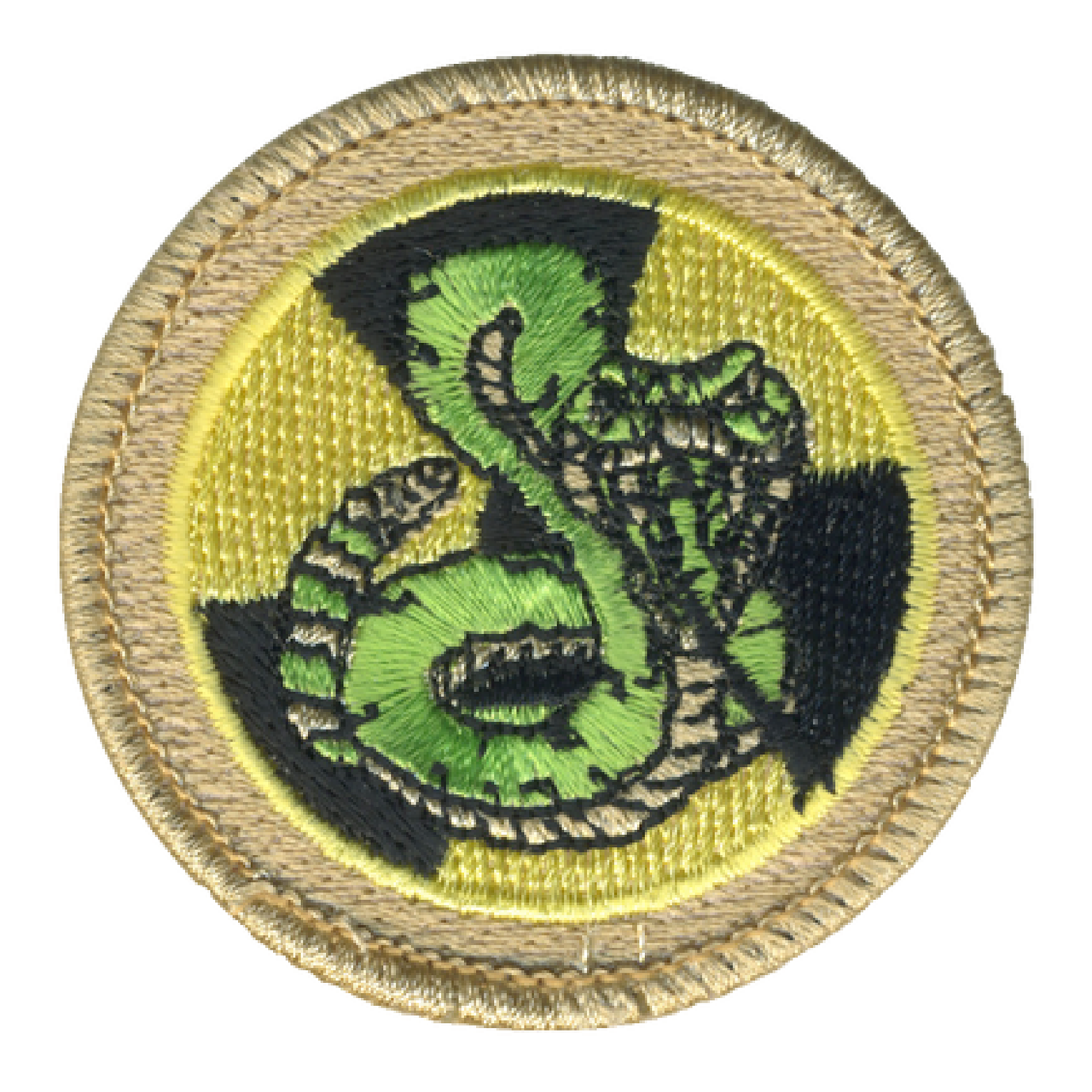 Radioactive Rattlesnake Patrol Patch – Embroidered Scout Uniform Patch ...