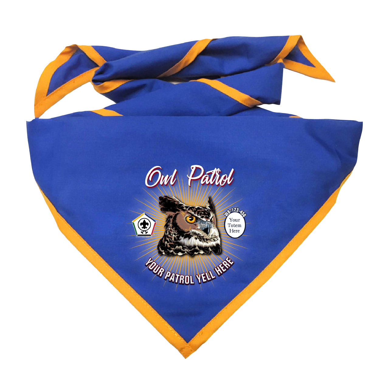 Wood Badge Scout Neckerchief - Realistic Owl