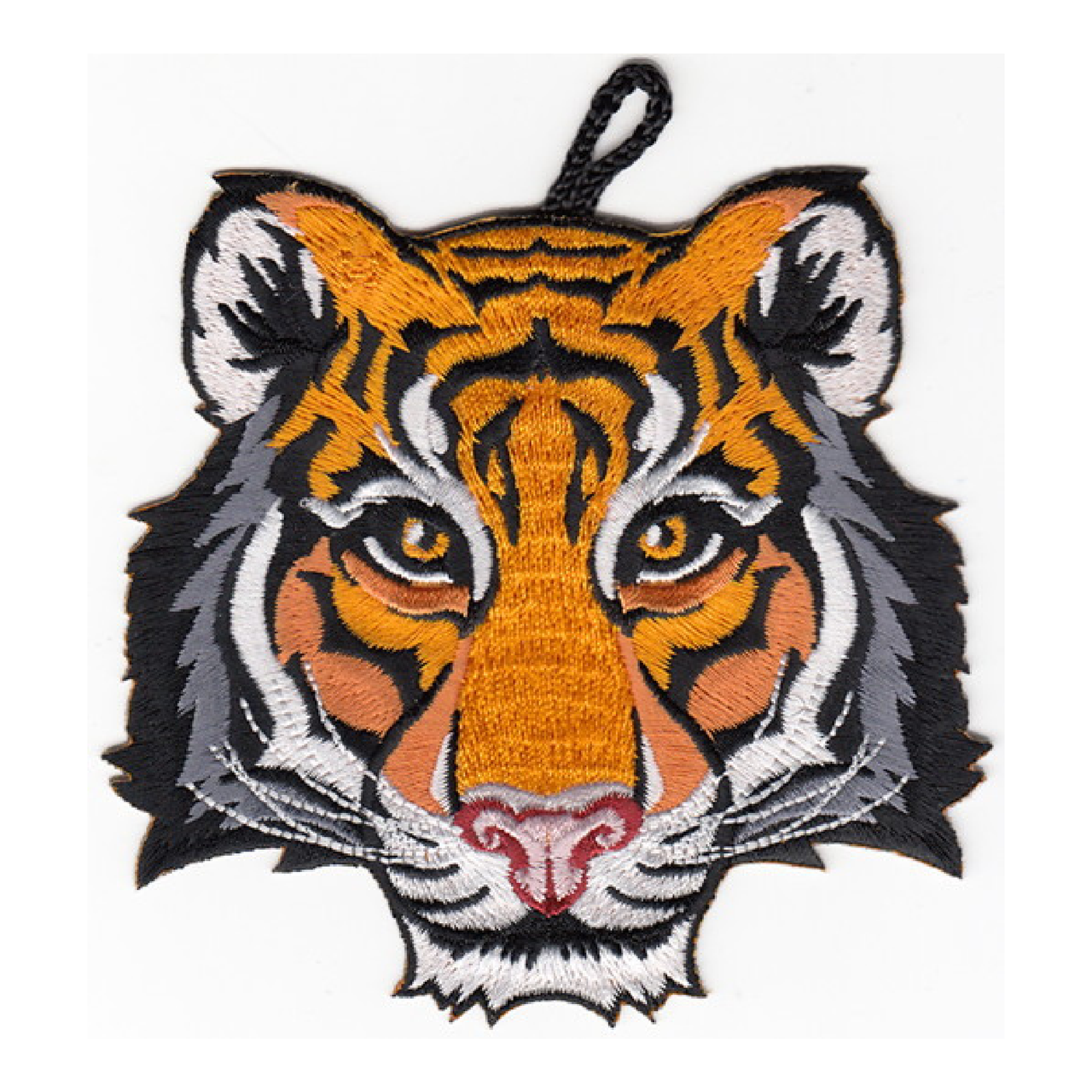 Tiger Head Critter Embroidered Patch