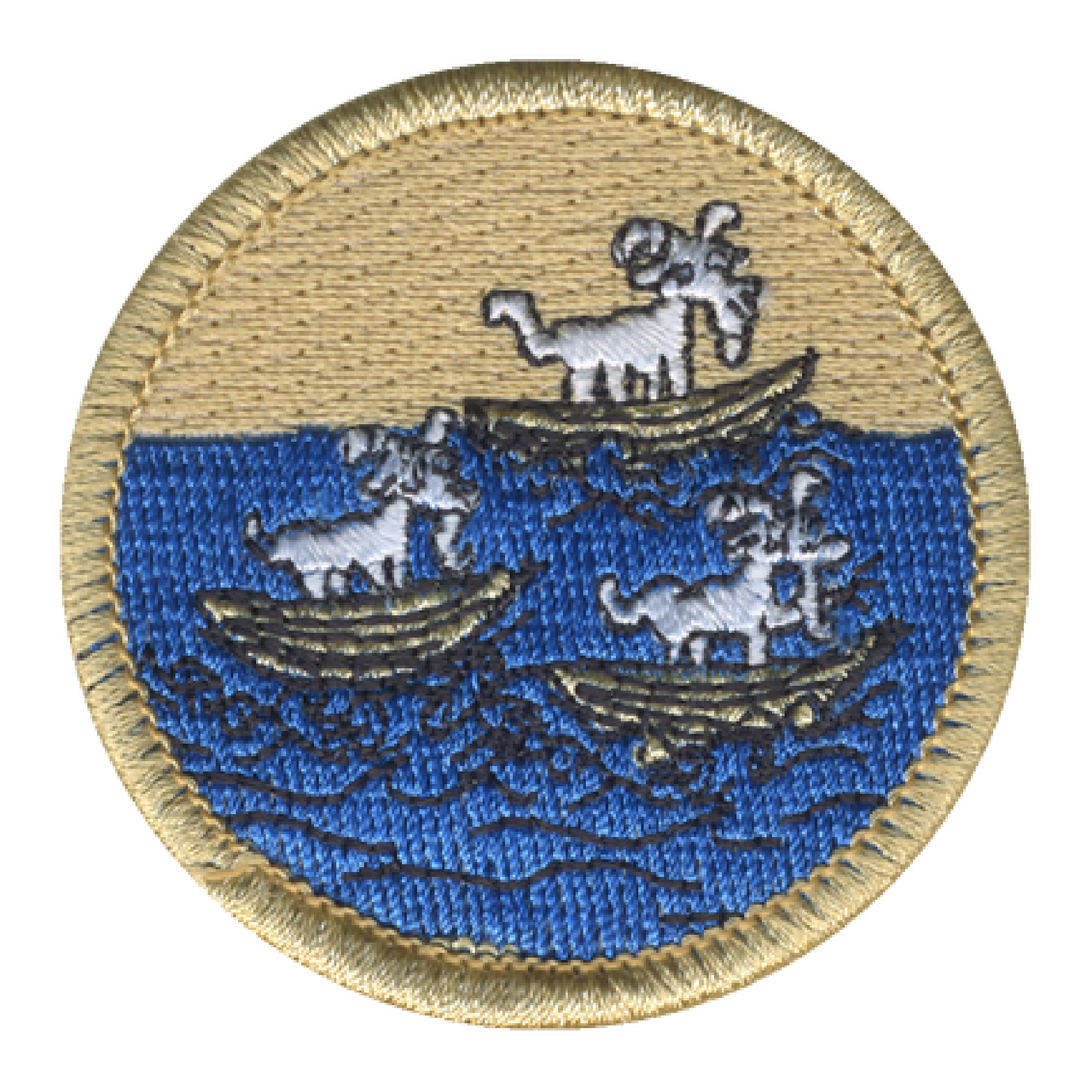 Three Goats on Boats Patrol Patch – Embroidered Scout Uniform Patch – 2 ...