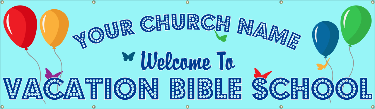 Welcome to Vacation Bible School Event Vinyl Banner (SP7892)