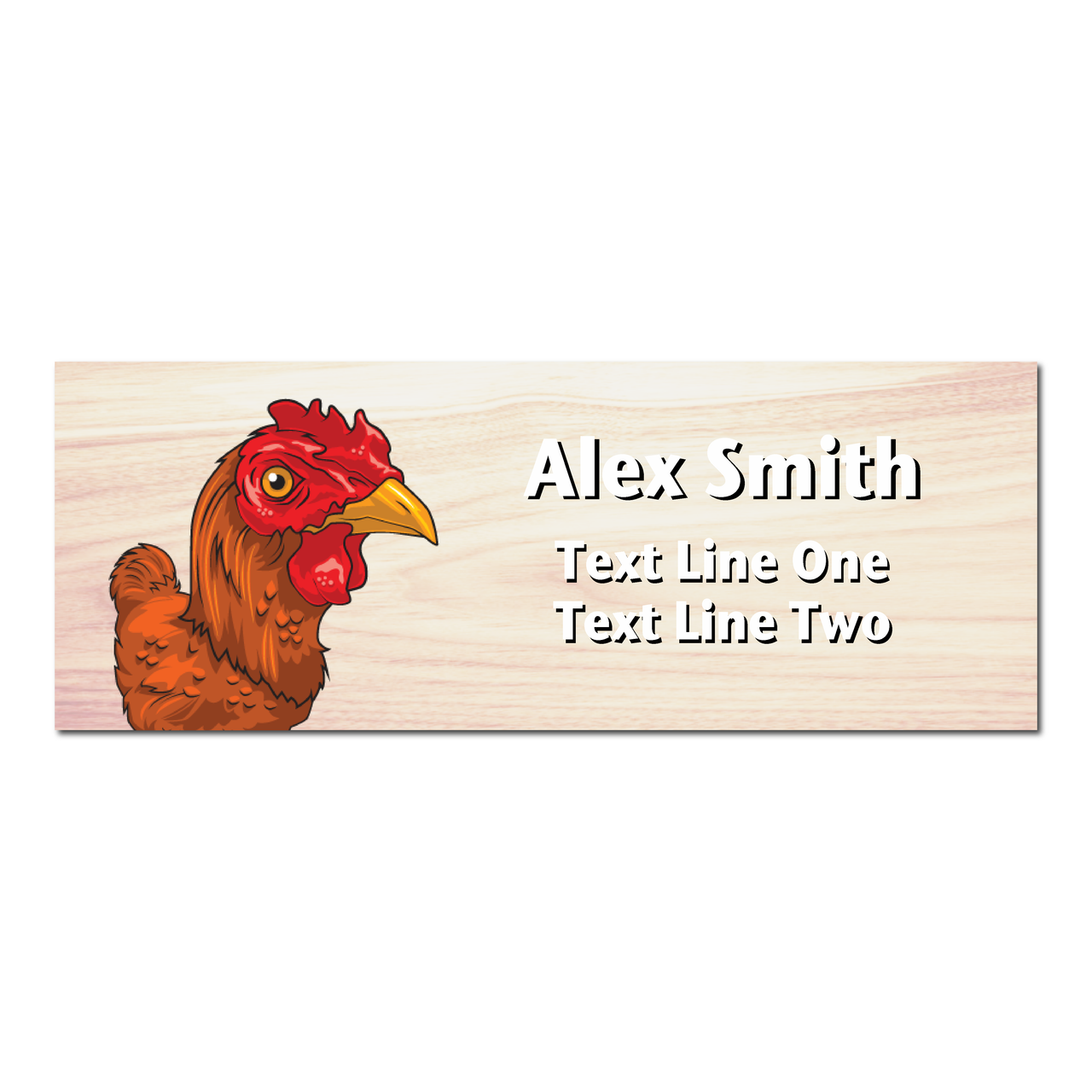 Custom 4-H Name Tag - Chicken Magnetic 1x3 Personalized Name Badge