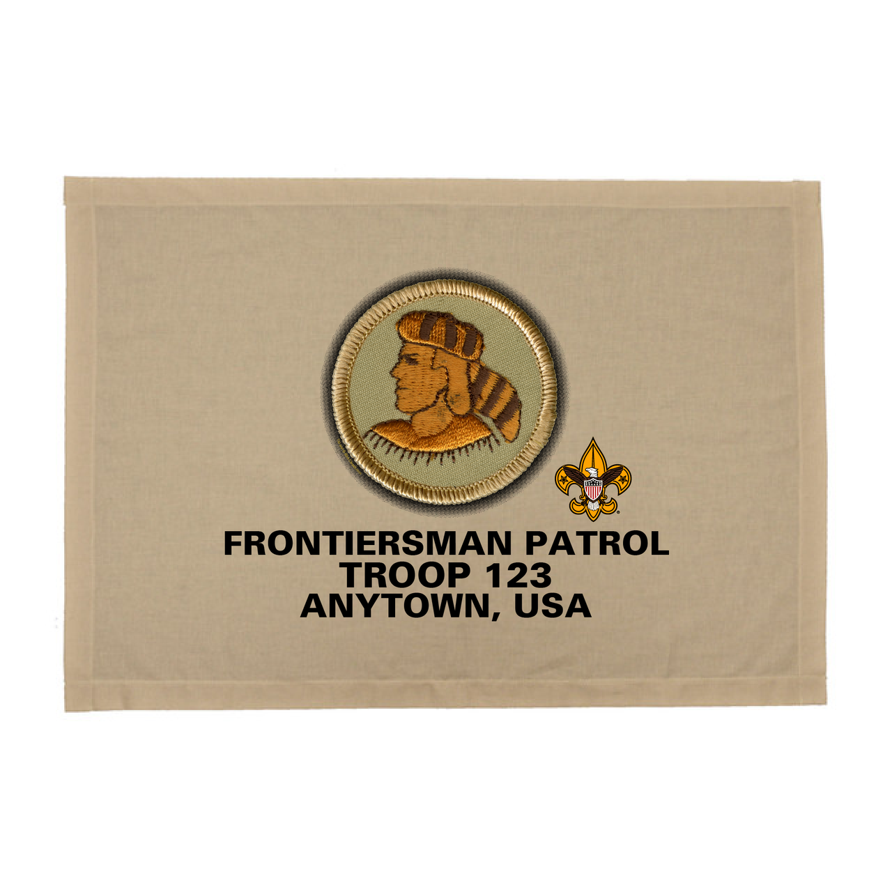 Frontiersman Patrol Patch Flag – Embroidered Scout Uniform Patch – 2 in ...