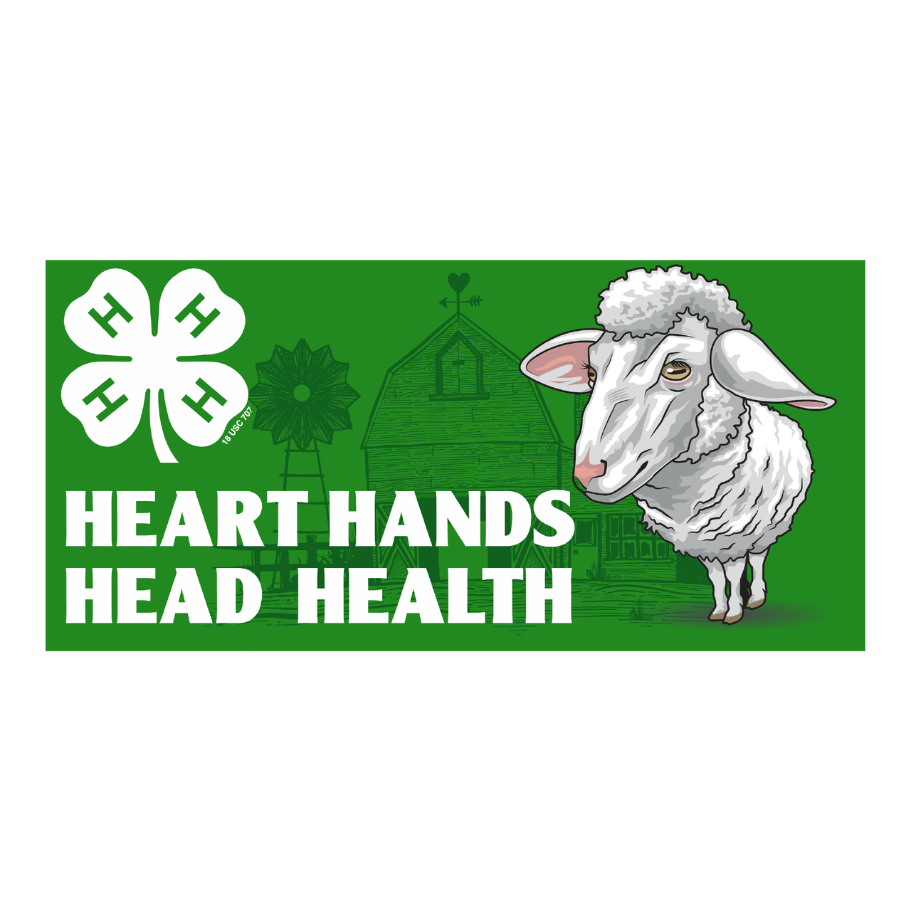 4-H Sheep Water Bottle 20 oz Steel