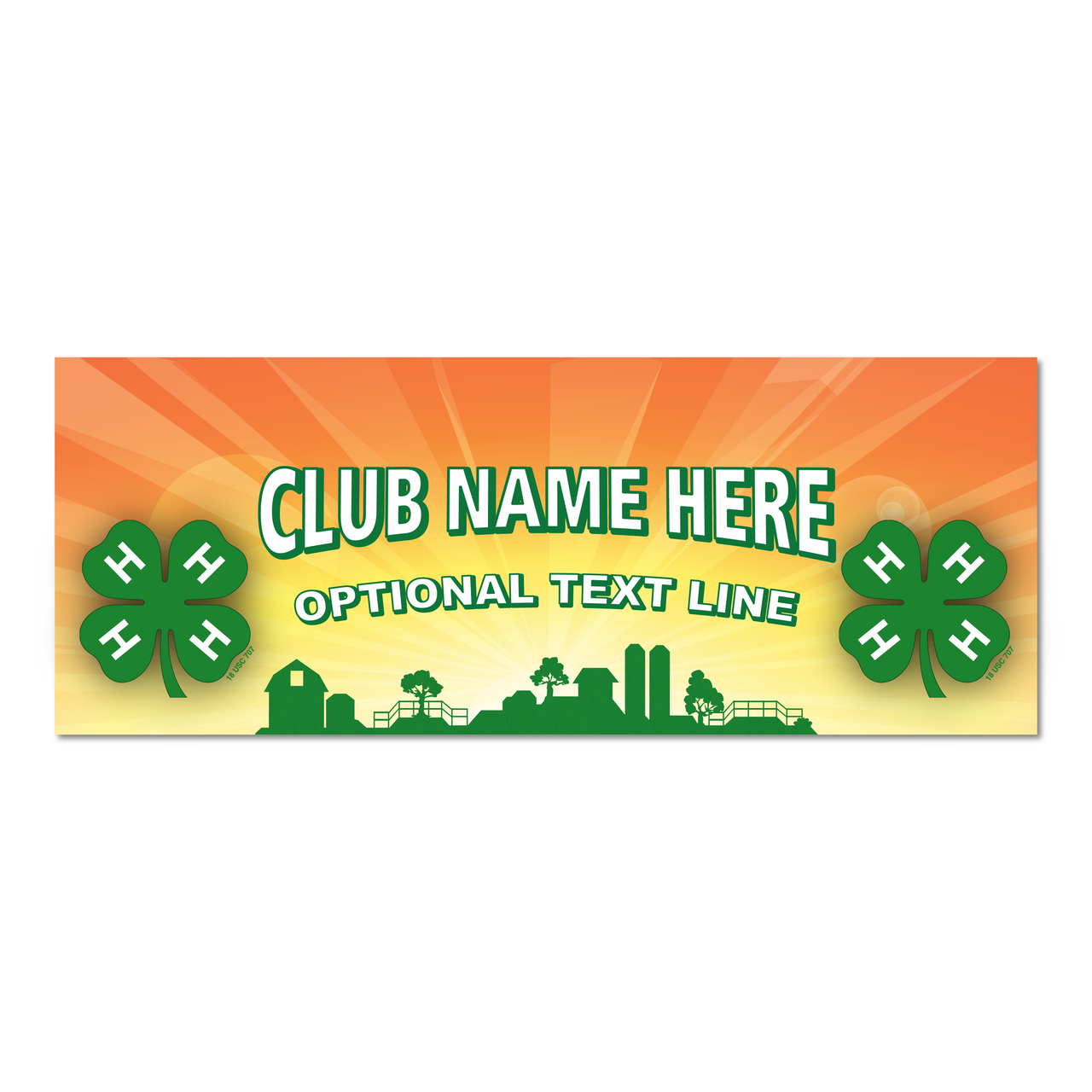 4-H Vinyl Banner - Sunburst design
