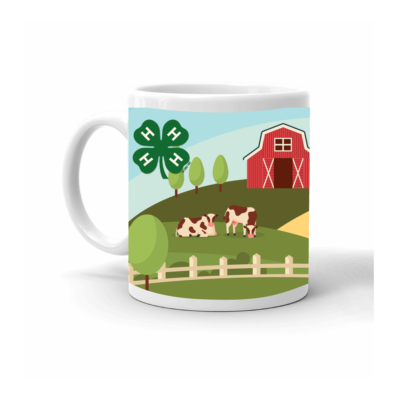4-H Beef Cattle Mug Farm Landscape Gift Coffee Mug 11 oz Ceramic