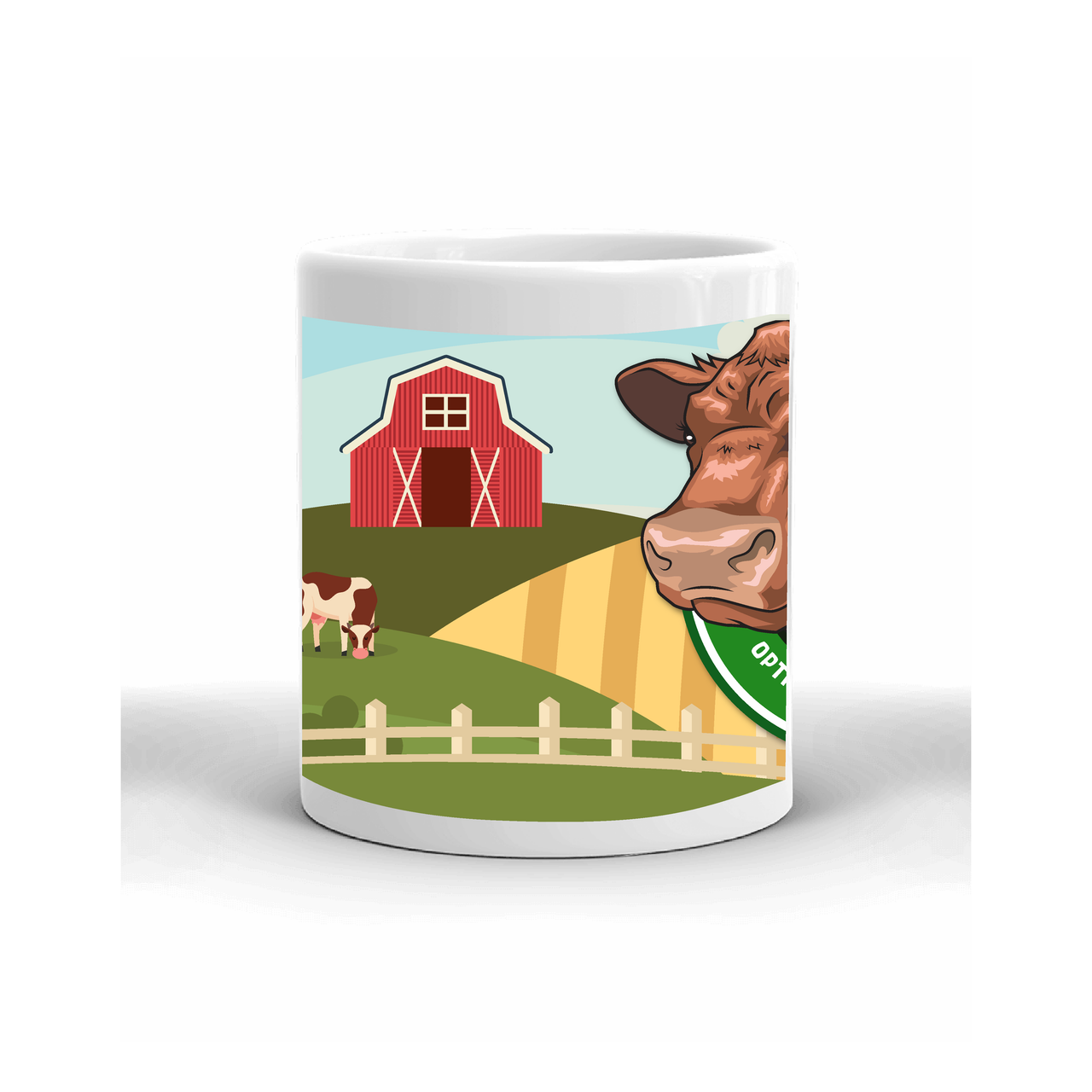 4-H Beef Cattle Mug Farm Landscape Gift Coffee Mug 11 oz Ceramic
