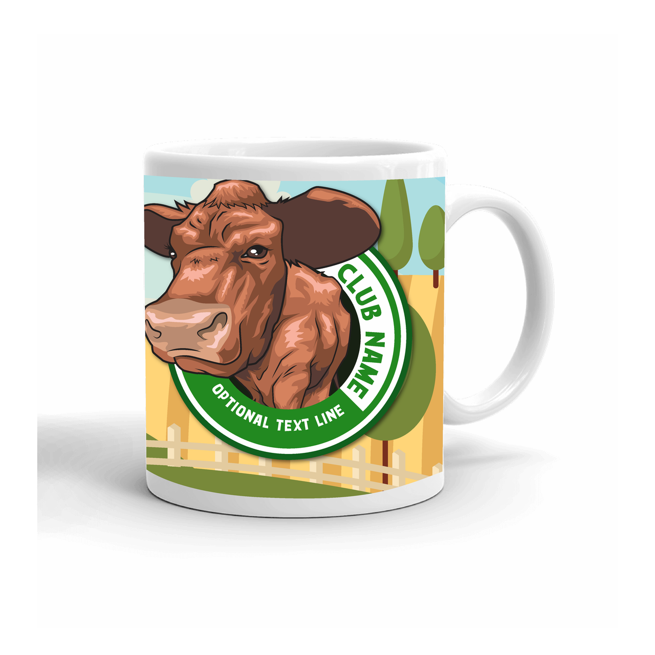 Beef Cattle 4-H 11 oz. Coffee Mug Farm Landscape