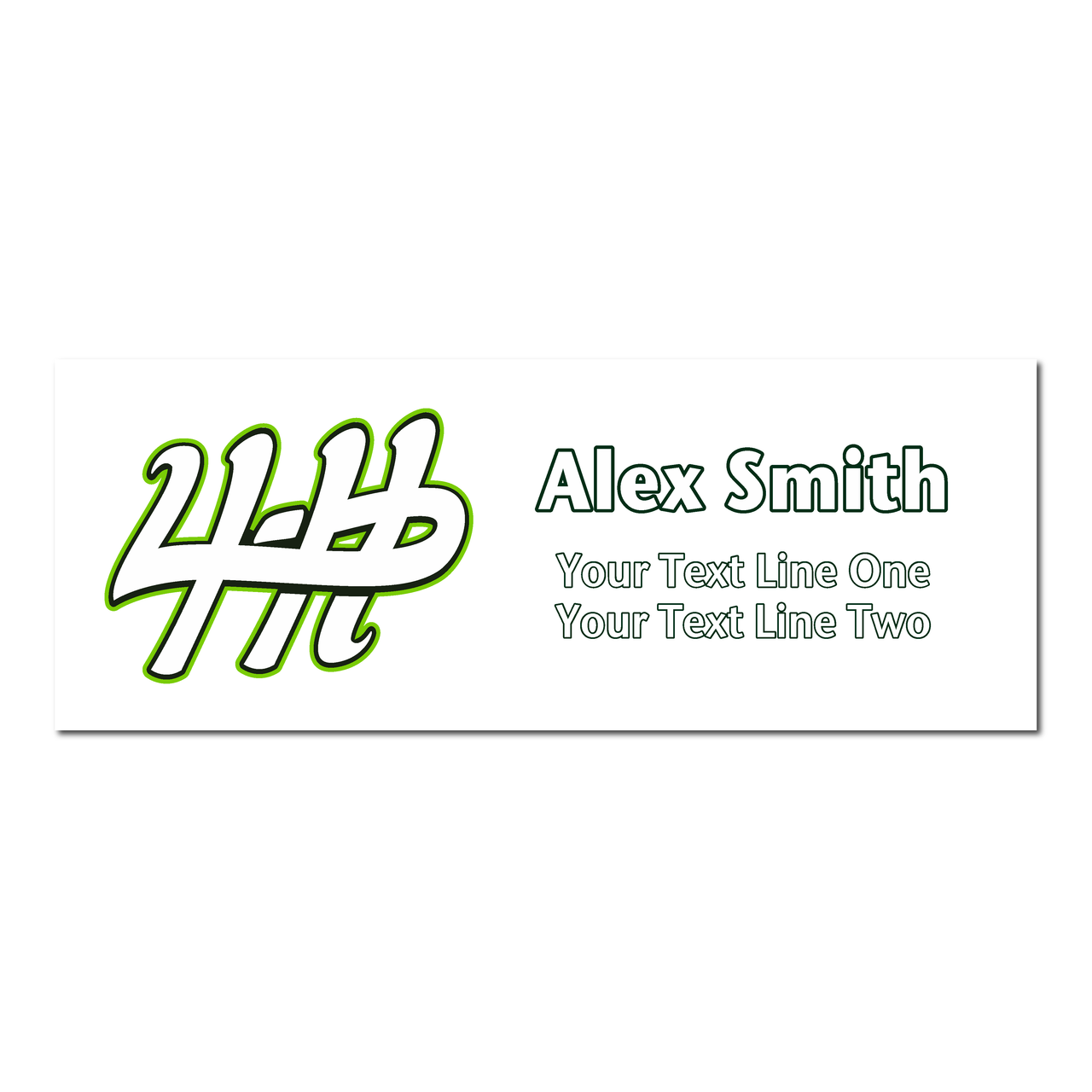 Custom 4-H Name Tag - Cursive 4-H Magnetic 1x3 Personalized Name Badge