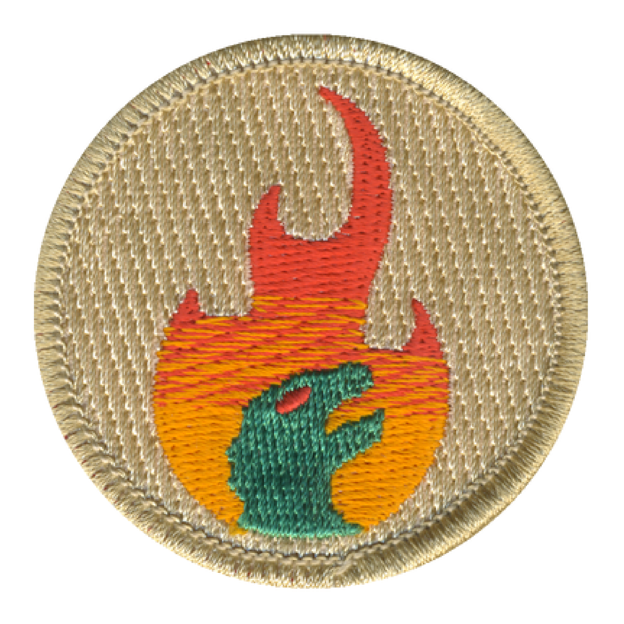 Flaming Dino Patrol Patch