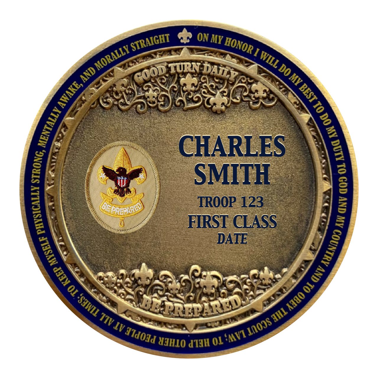 First Class Rank Scout Challenge Coin