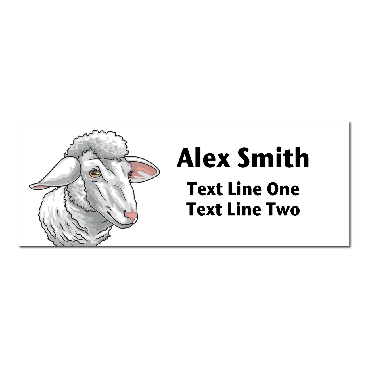 Custom 4-H Name Tag - Sheep Magnetic 1x3 Personalized Name Badge