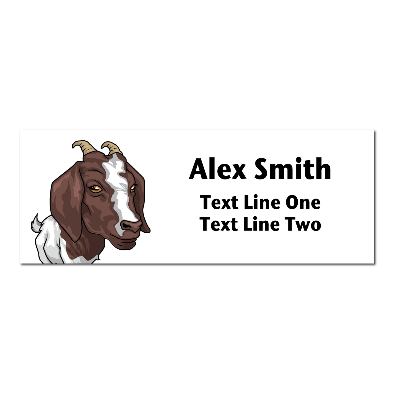 Custom 4-H Name Tag - Goat Magnetic 1x3 Personalized Name Badge