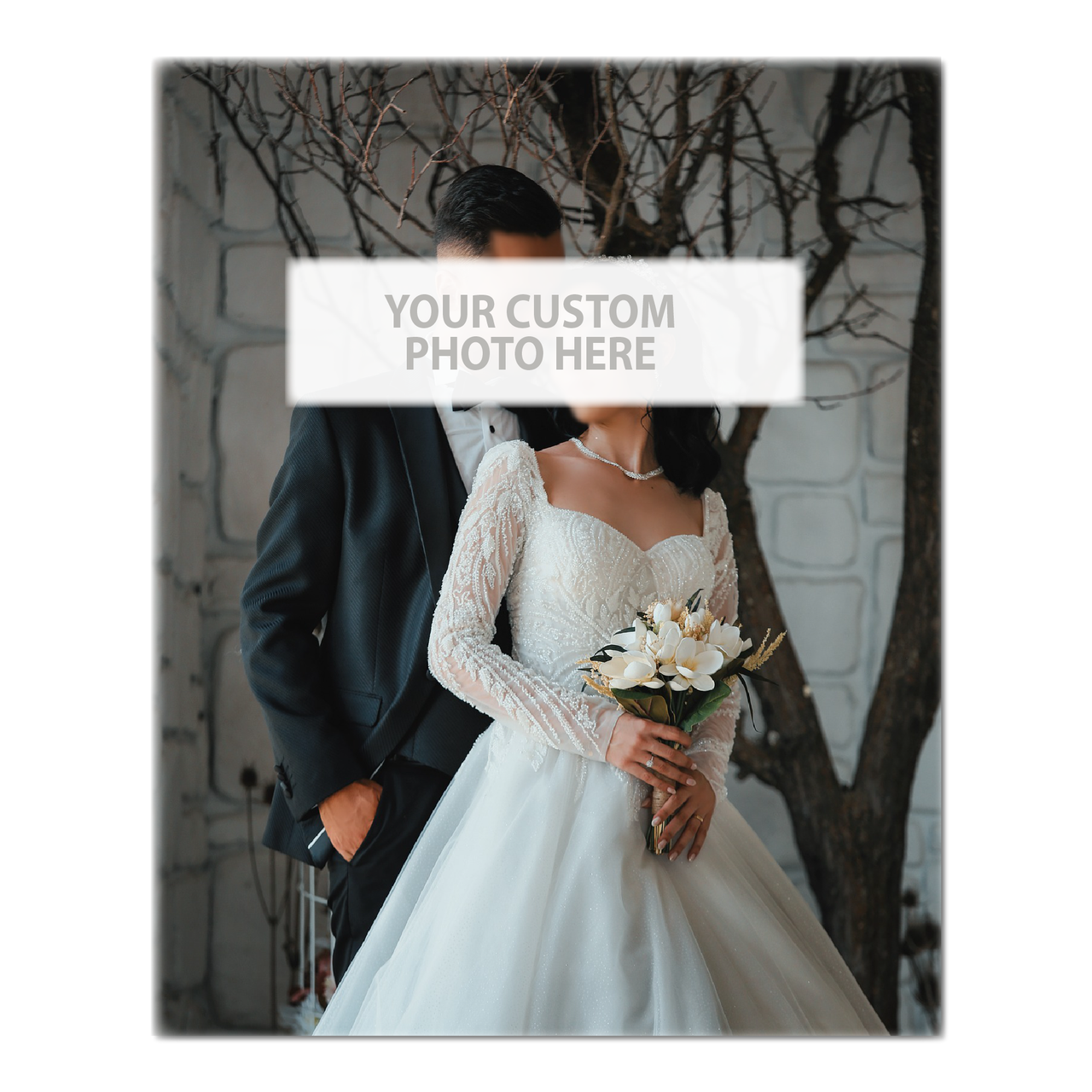 Personalized Canvas Print - Custom Wedding Photo Bride and Groom