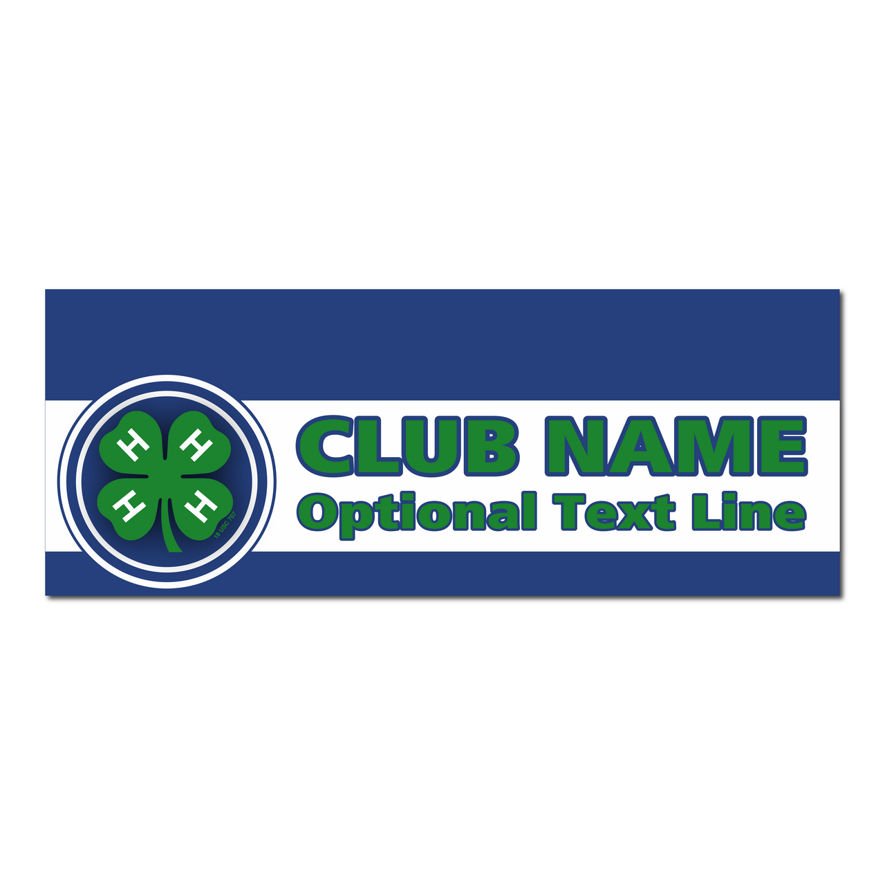 4-H Custom Vinyl Banner 28x96 Outdoor Personalized Banner - Slogan and ...