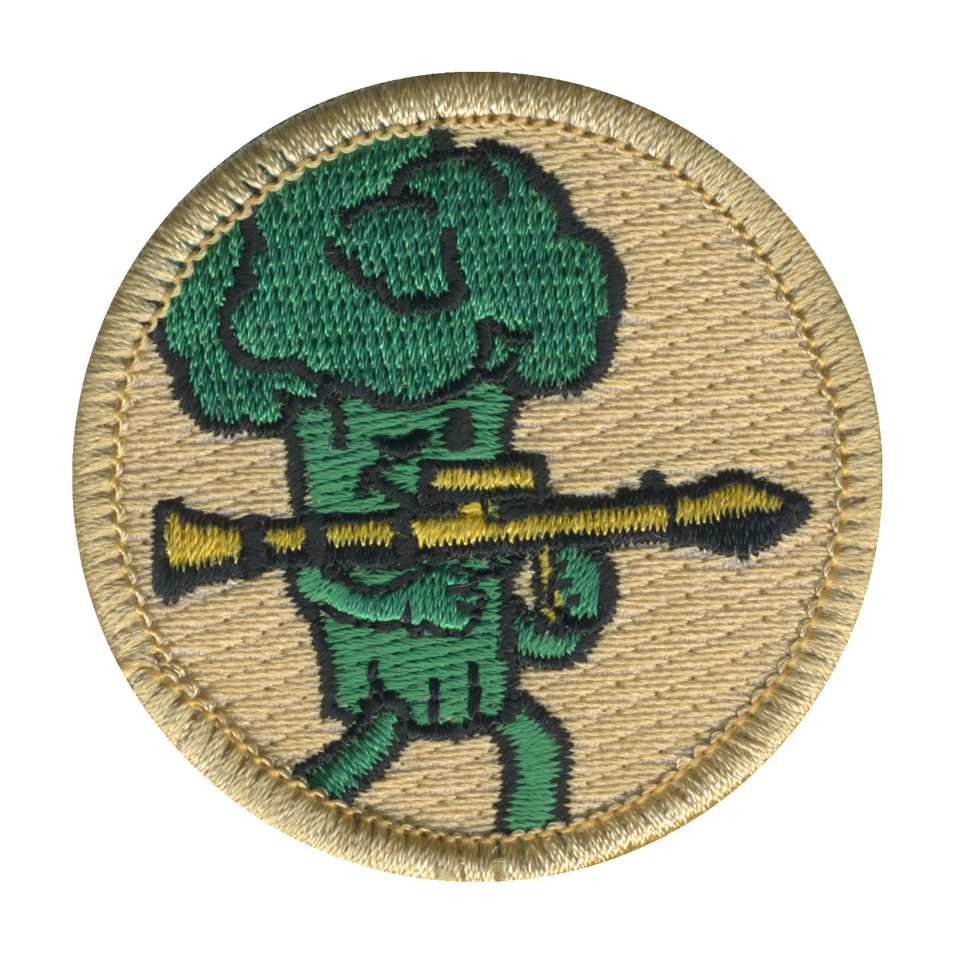 Ballistic Broccoli Patrol Patch – Embroidered Scout Uniform Patch – 2 ...
