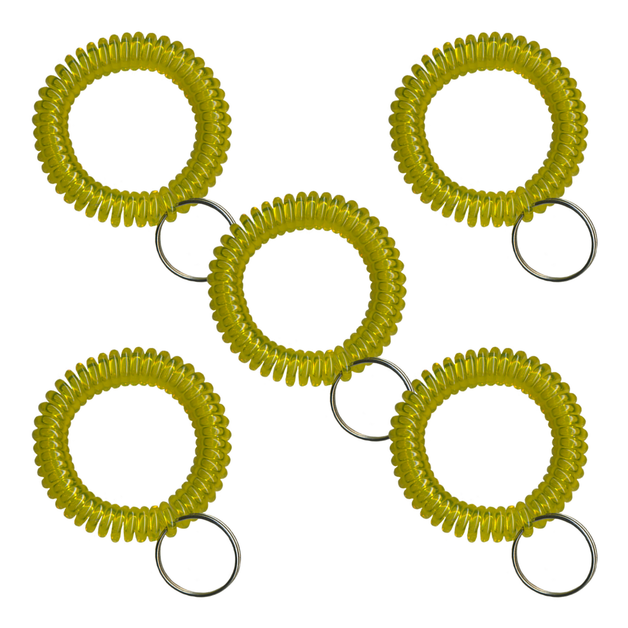 Translucent Yellow Wrist Coils - 5 Pack