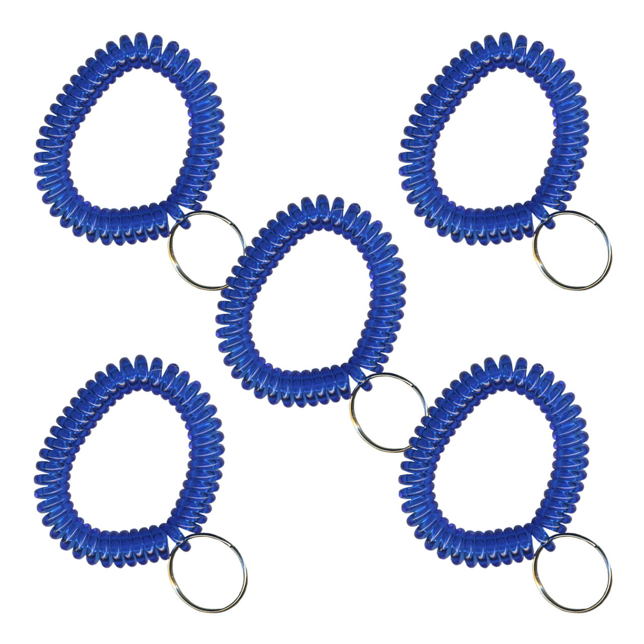 Translucent Blue Wrist Coils - 5 Pack