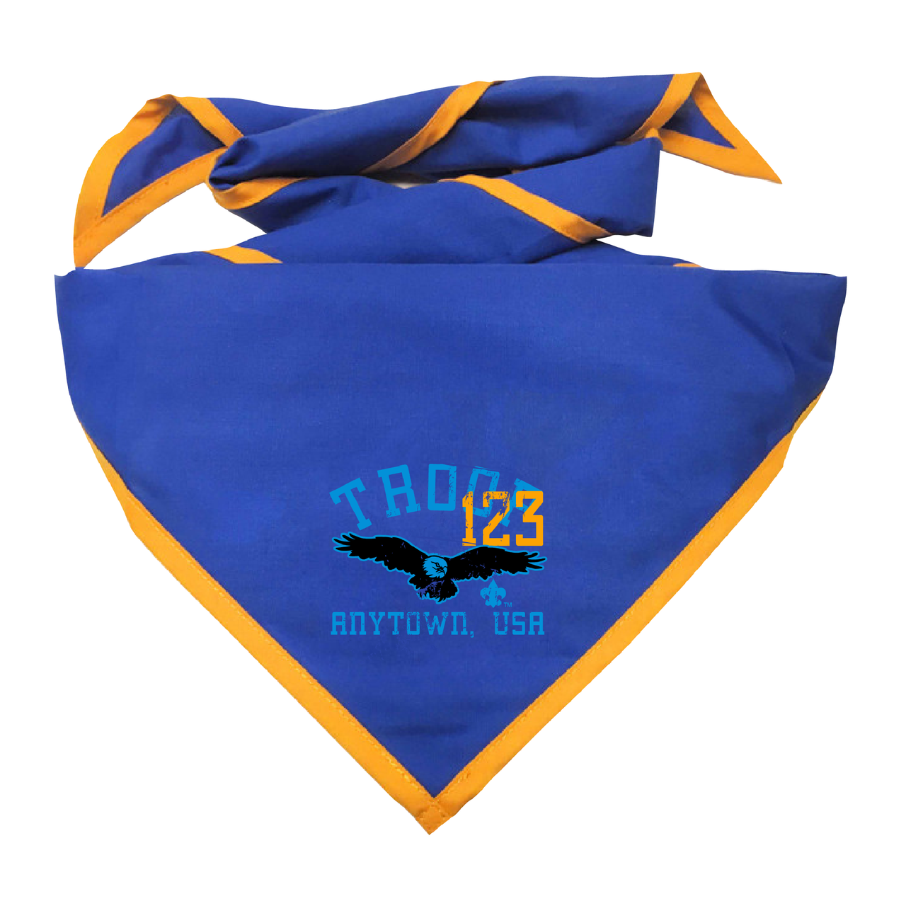 Scout Troop Neckerchief with Soaring Eagle