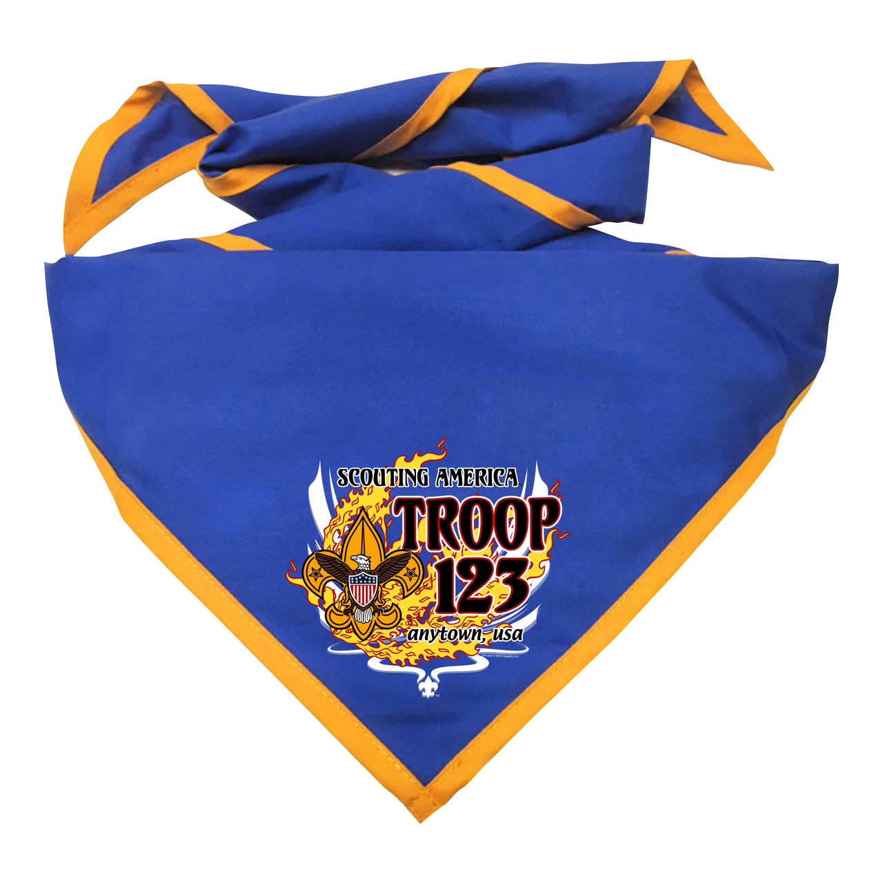 Scout Troop Scout Neckerchief with Troop Forged in Fire