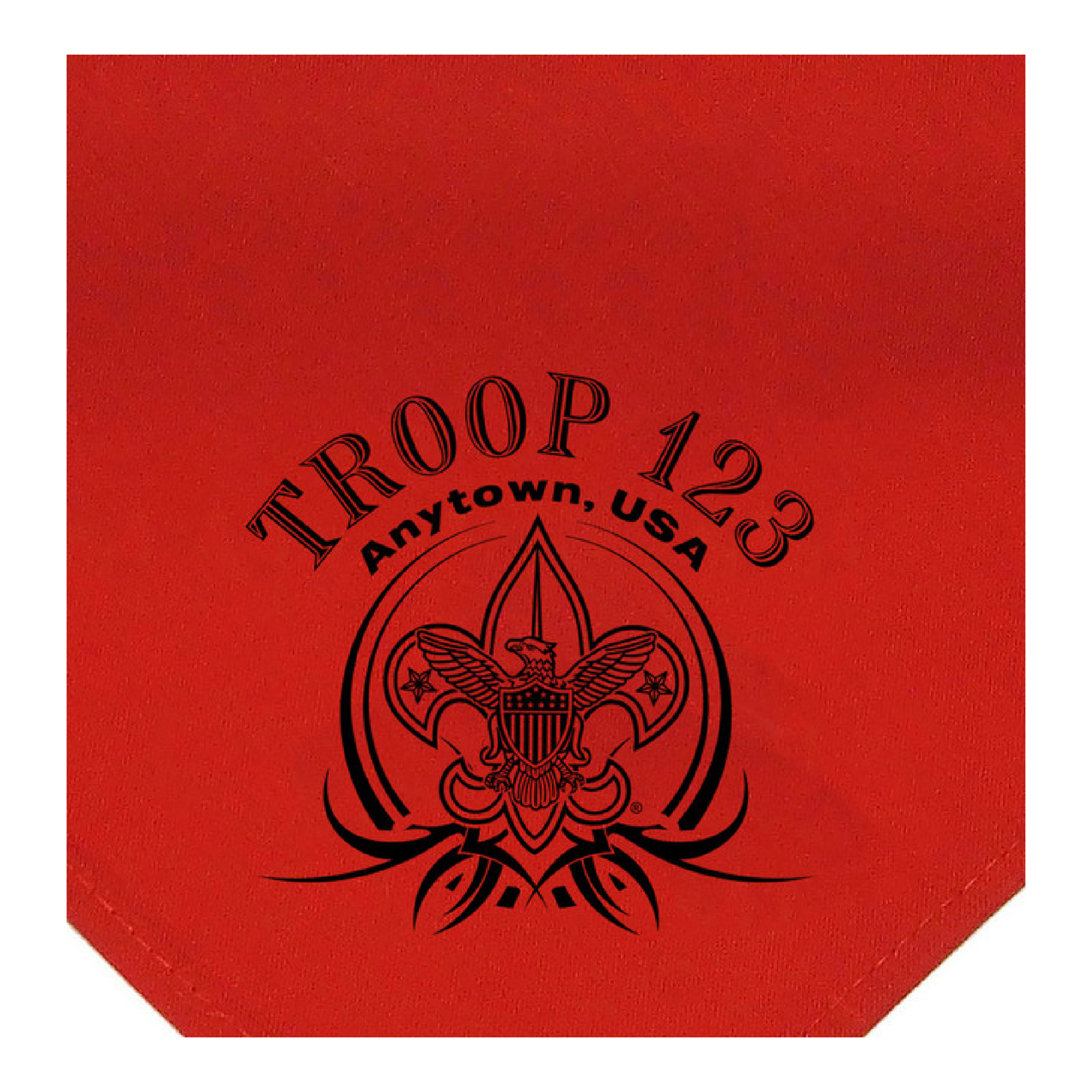 Scout Troop Scout Neckerchief with Scouting America Tribal Banner