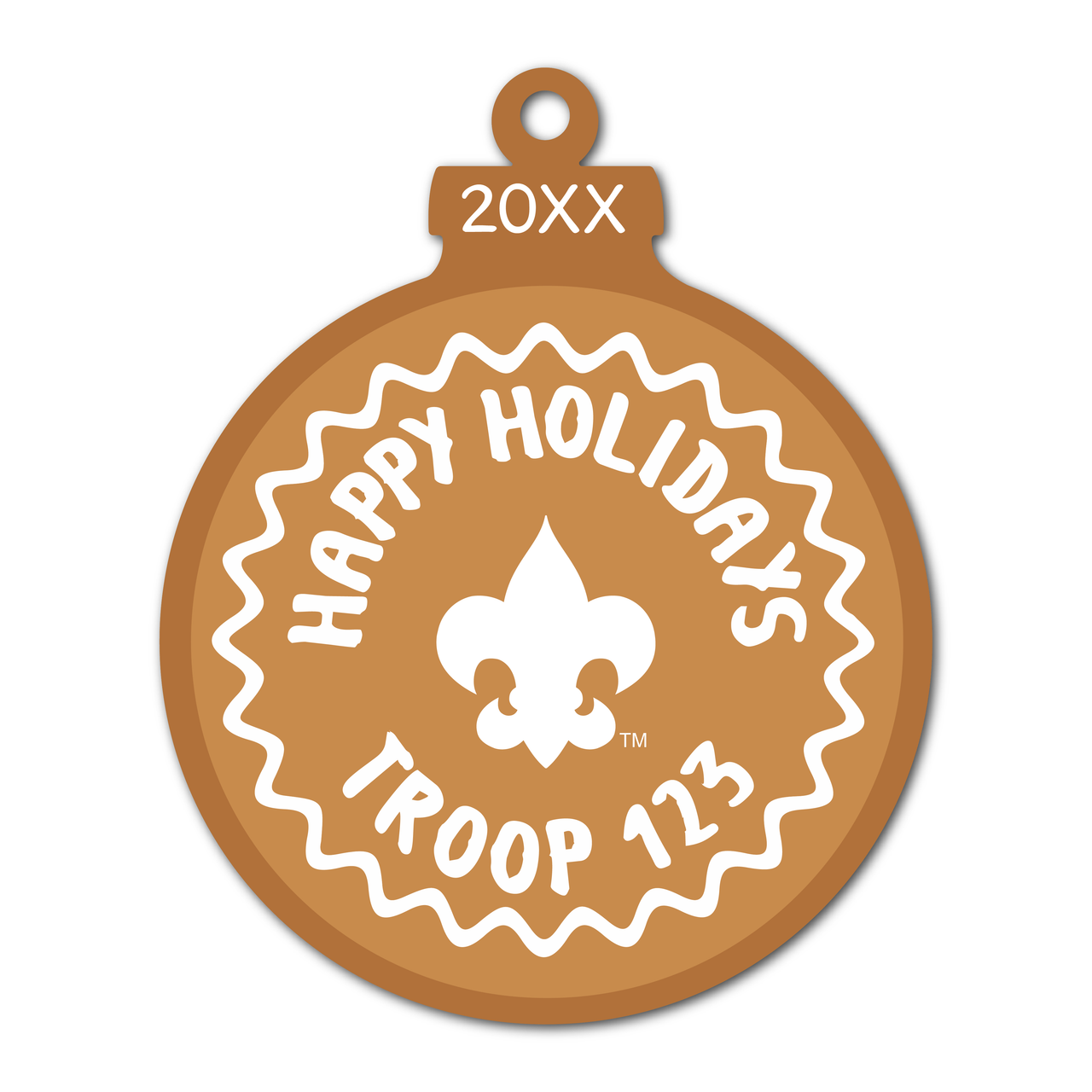 Scout Troop Christmas Ornament - Gingerbread Cookie