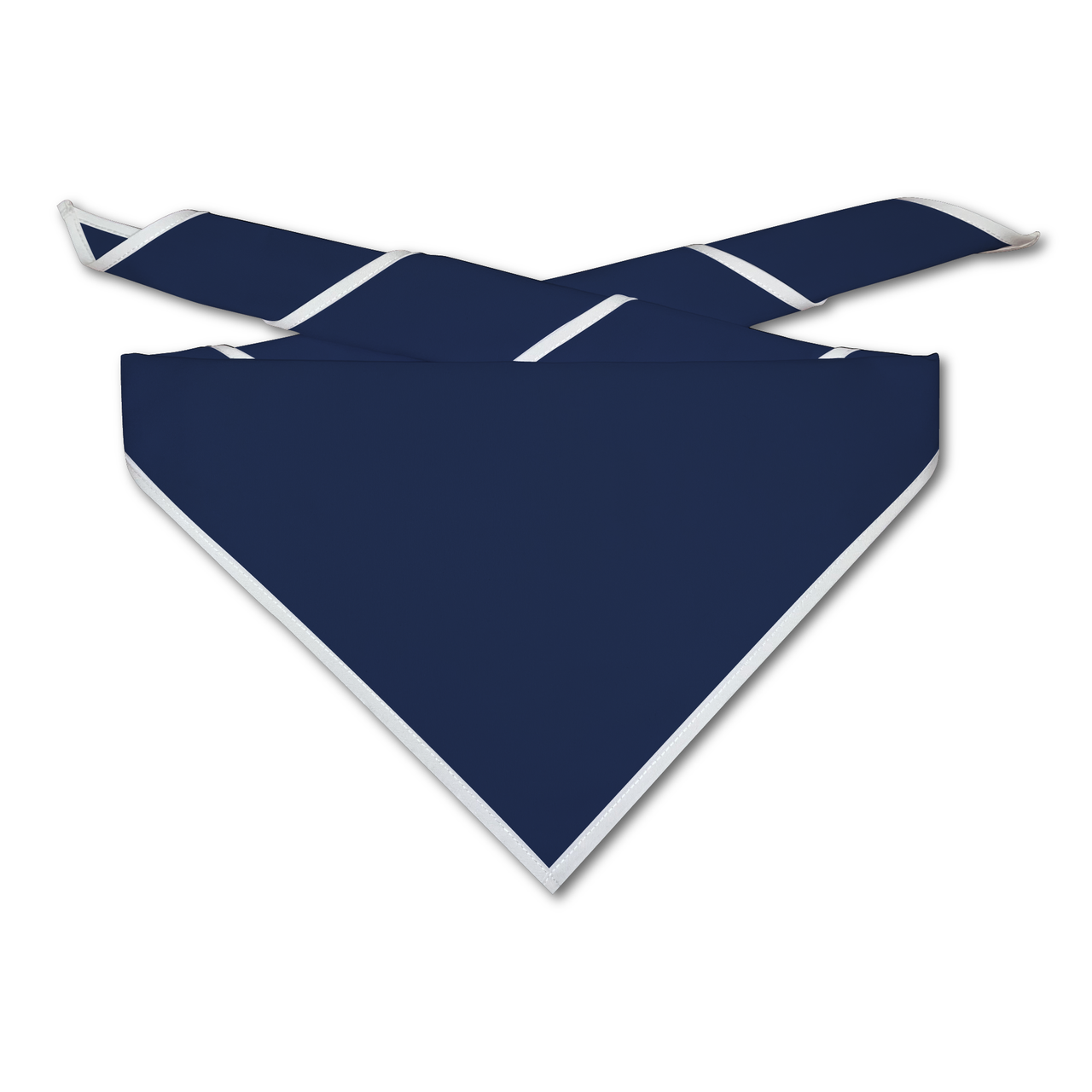 Blank Navy Neckerchief With White Piped Edge - Pack Size