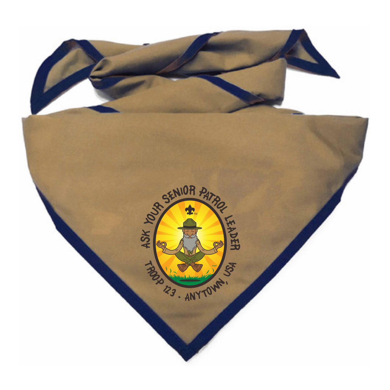 Scout Troop Neckerchief with Ask Your Senior Patrol Leader (SP9112)