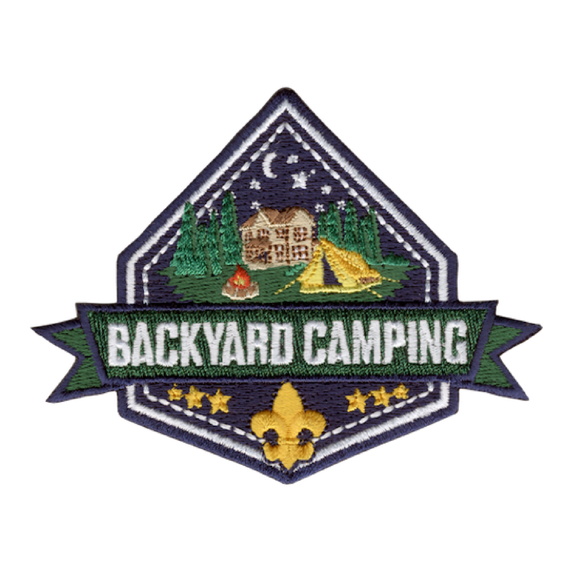 Backyard Camping Night Embroidered Scout Patch