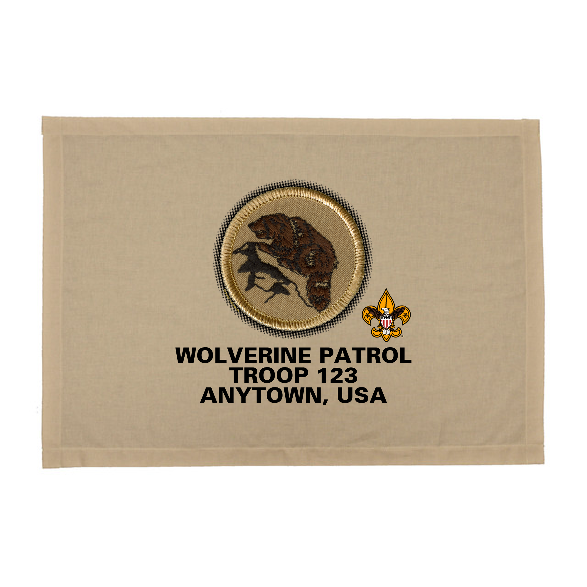 Wolverine Patrol Patch - Scout Patrol Flag