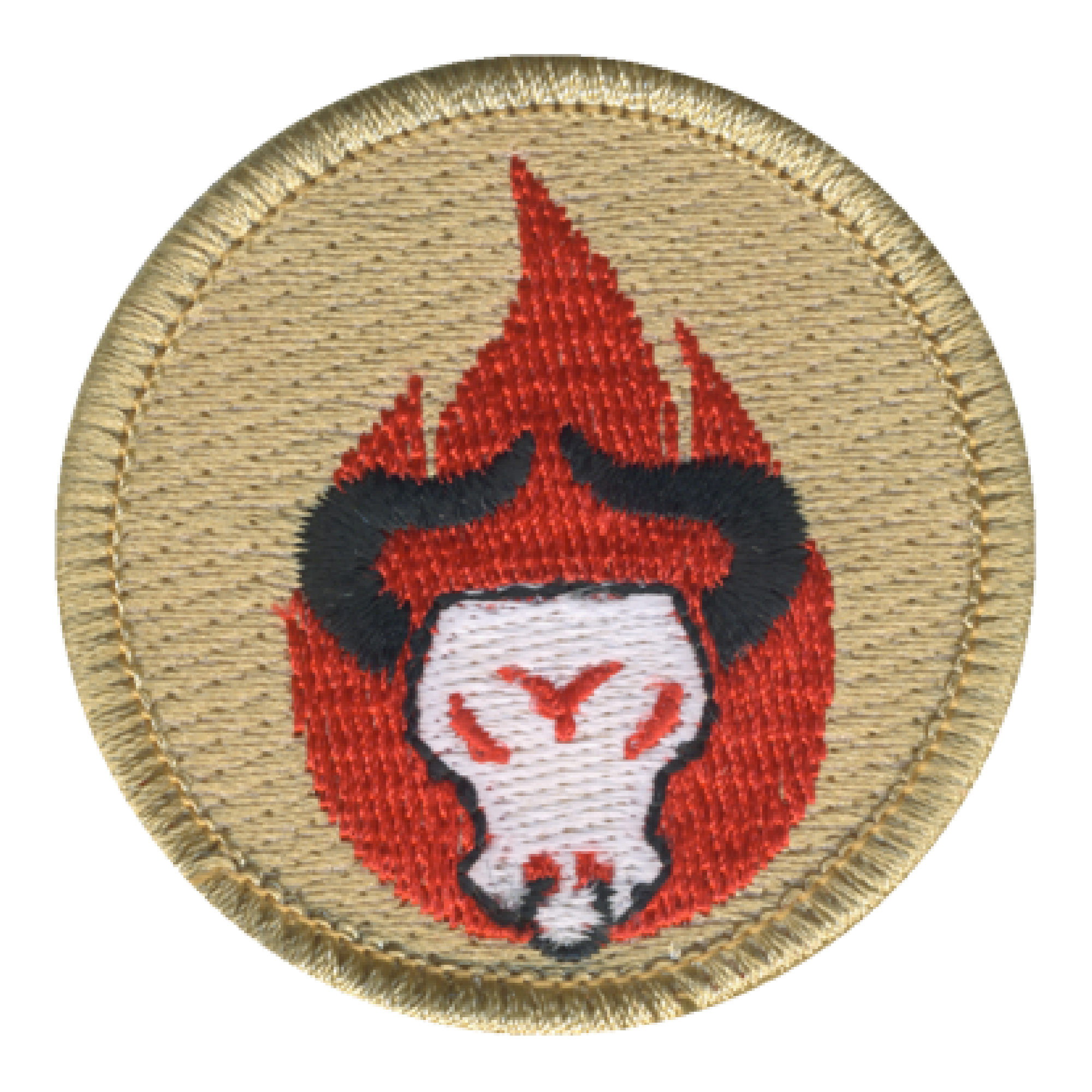 Flaming Bull Skull Patrol Patch