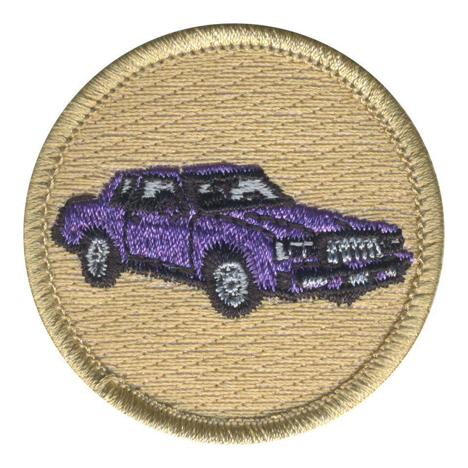 Purple Old Car Patrol Patch – Embroidered Scout Uniform Patch – 2 in ...