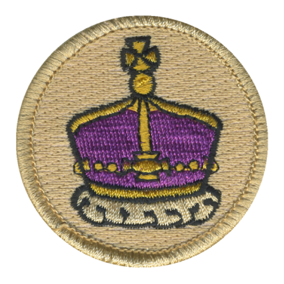 Purple Royal Crown Patrol Patch – Embroidered Scout Uniform Patch – 2 ...