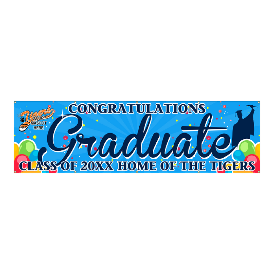 Graduation Vinyl Banner - Mascot Banner (SP7870)