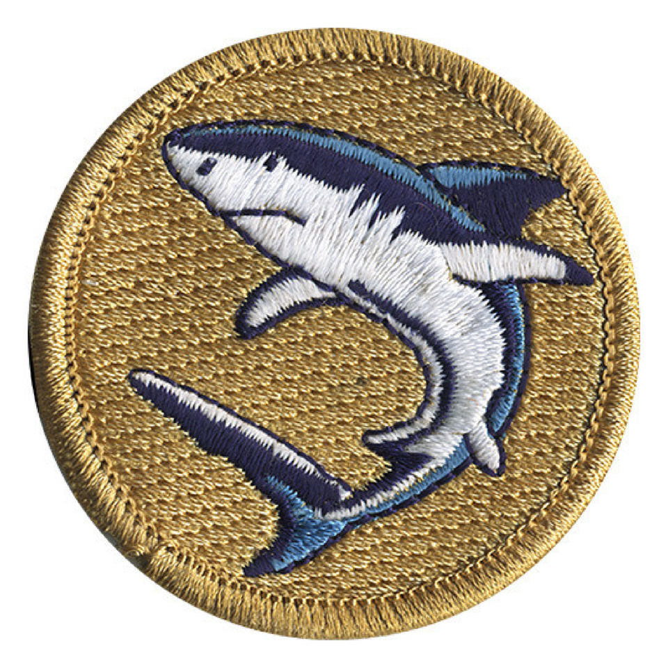 Shark Patrol Patch – Embroidered Scout Uniform Patch – 2 in Round ...