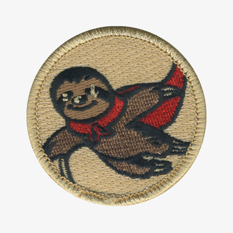 Super Sloth Patrol Patch – Embroidered Scout Uniform Patch – 2 in Round ...