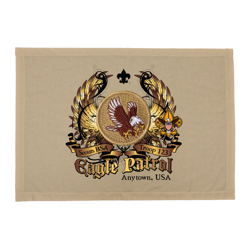 Eagle Patrol Patch - Scout Patrol Flag with Colored Wings