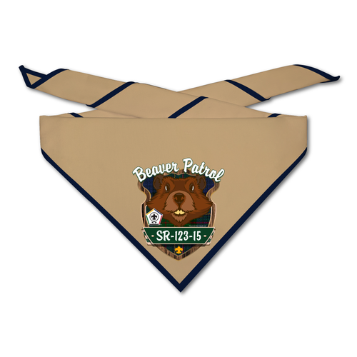 Wood Badge Neckerchief - Beaver - Chose your Neckerchief Colors
