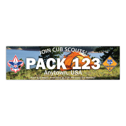 Cub Scout Recruitment Night Custom Vinyl Banner 28x96 Outdoor ...
