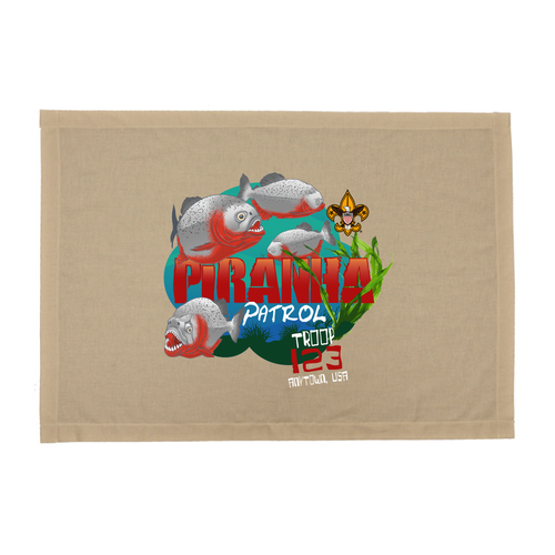 Scout Patrol Flag - Piranha Patrol Design