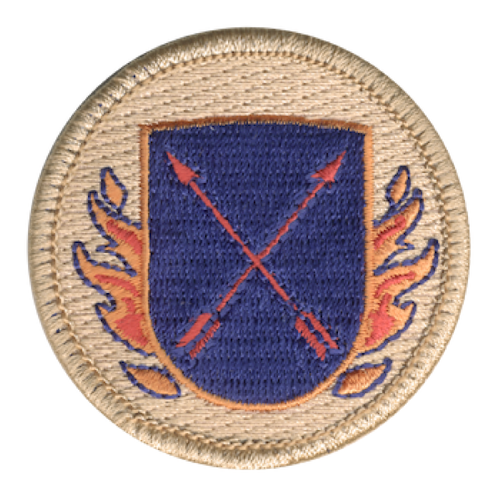 Blue Fire Shield Patrol Patch – Embroidered Scout Uniform Patch – 2 in ...