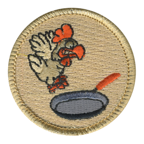 Flying Chicken Frying Pan Scout Patrol Patch