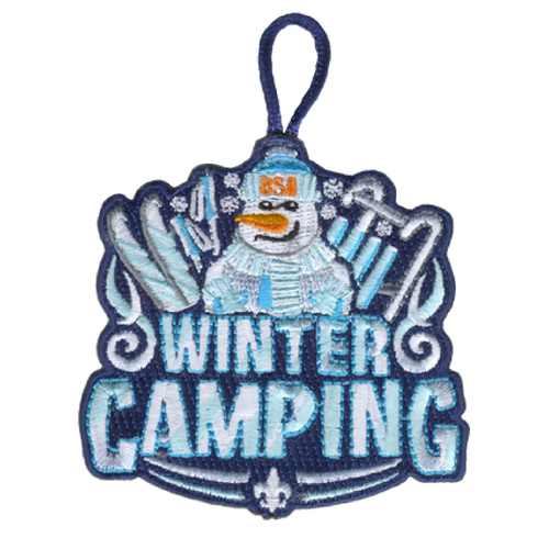 Winter Camping Activity Embroidered Patch - Snowman