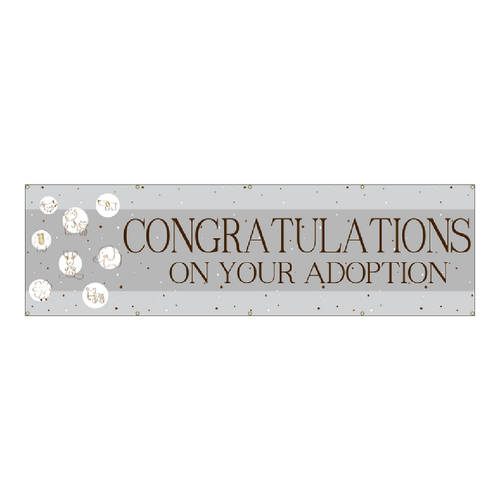 Congratulations On Your Adoption! Baby Vinyl Banner (SP7869)