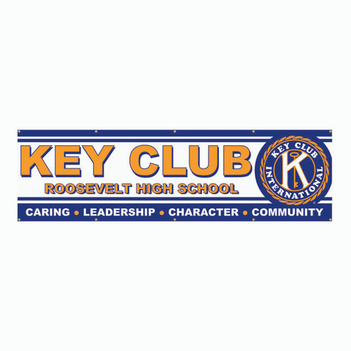 Key Club Vinyl Banner – Right Side Logo