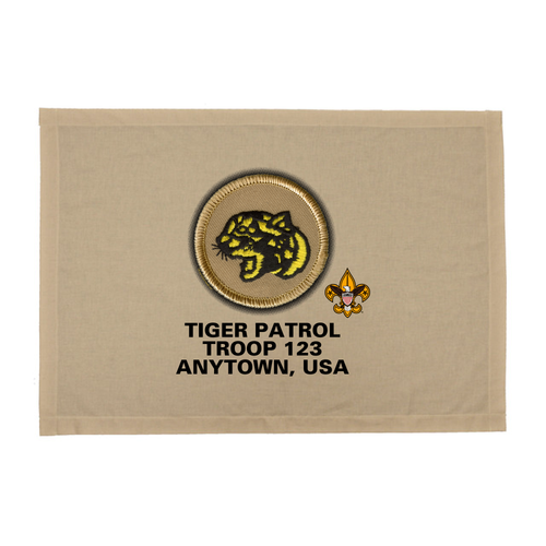 Tiger Patrol Patch - Scout Patrol Flag
