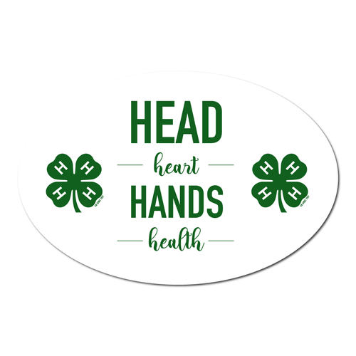 4-H Magnet – Heart Hands Head Health - 4x6