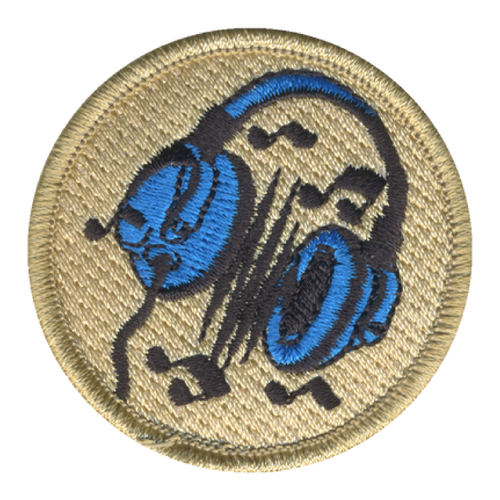 Headphones Patrol Patch – Embroidered Scout Uniform Patch – 2 in Round ...