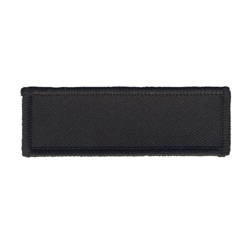 Blank Black Rectangle Name Twill Patch
