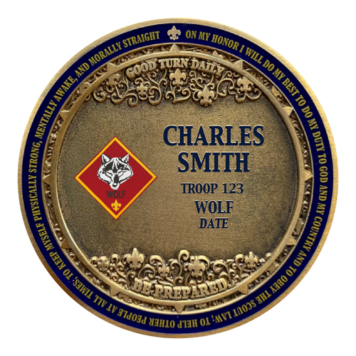 Wolf Cub Scout Challenge Coin